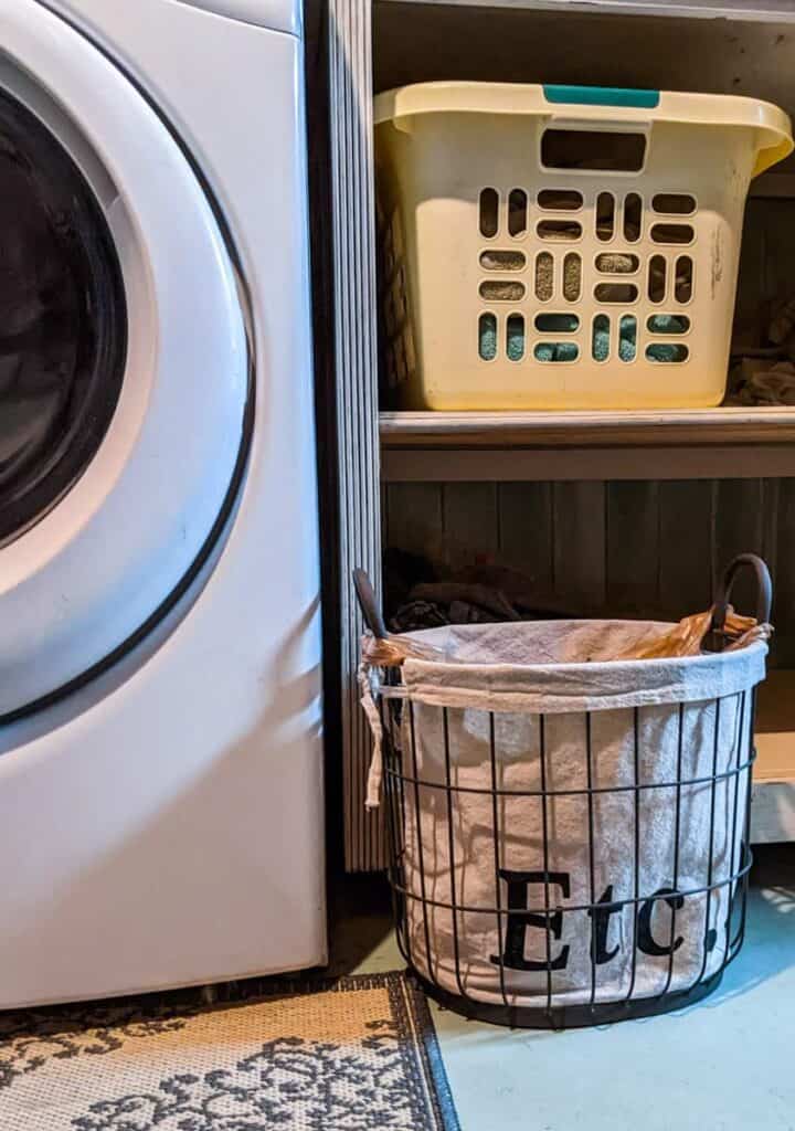 45 DIY Unfinished Basement Laundry Room Ideas - Our Vintage Bungalow