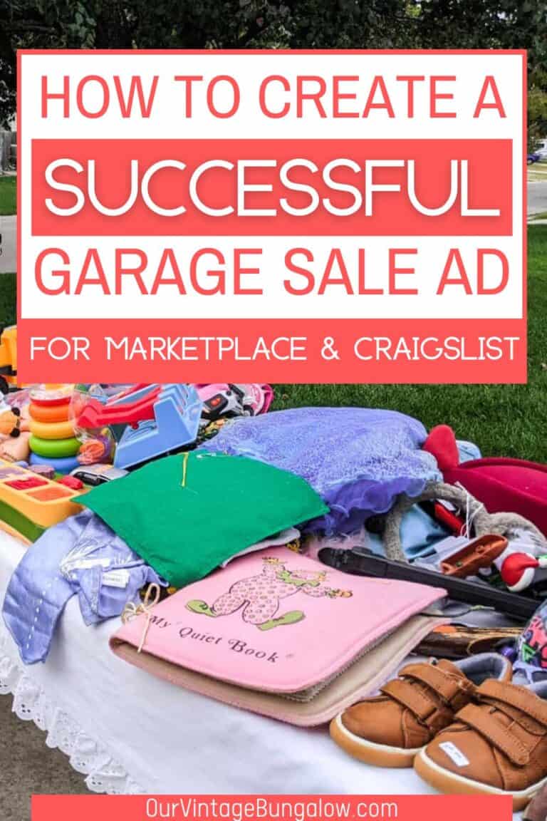 How to Create a Successful Garage Sale Ad (Craigslist and Marketplace ...